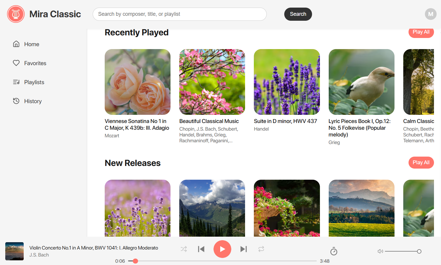 Mira Classic | Web Player for Classical Music